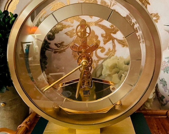Skeleton Clock MCM Clock Mid Century Modern Clock Working Clock Desk ...