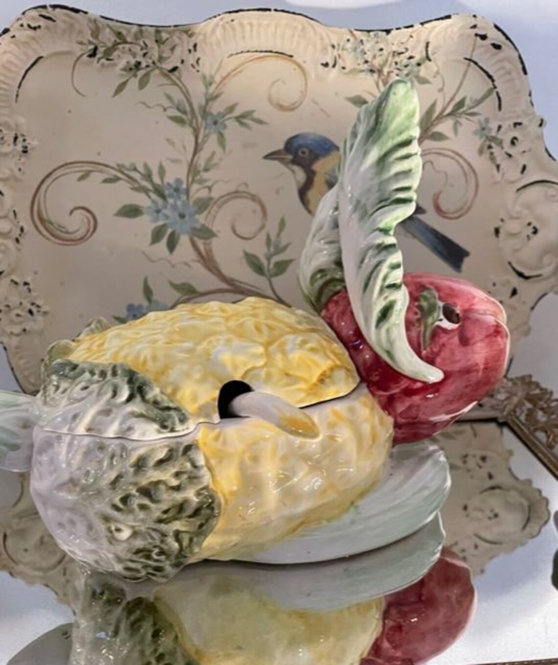 Vintage Vietri Italian Pottery Tureen Vietri Rabbit Tureen and | Etsy