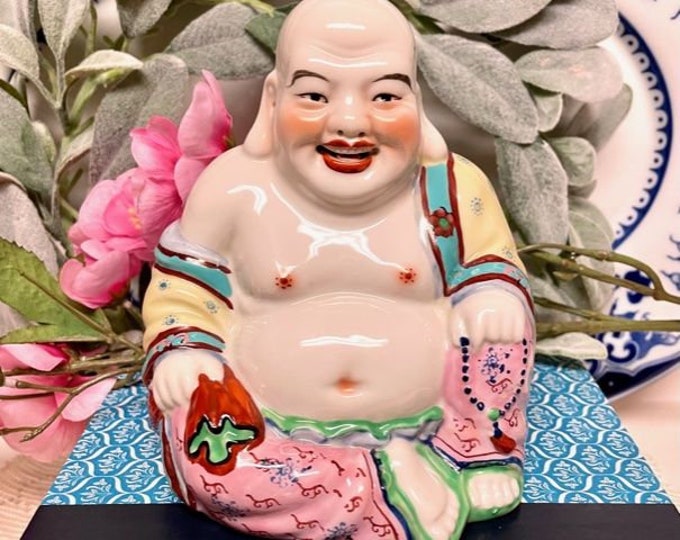 Budai Laughing Buddha Chinoiserie Figurine Chinoiserie Buddha ...
