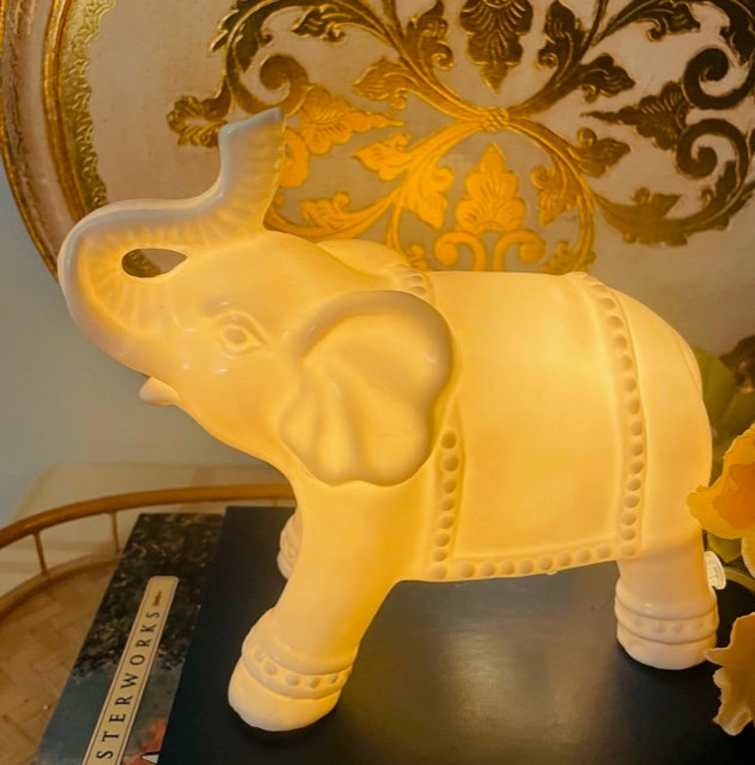 Elephant Lamp Table Lamp Elephant Love Chinoiserie Elephant Lamp ...