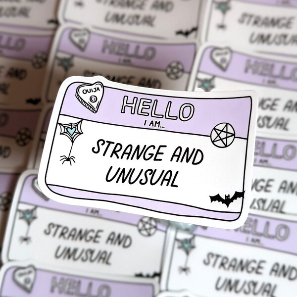 Strange and Unusual Decal - Etsy