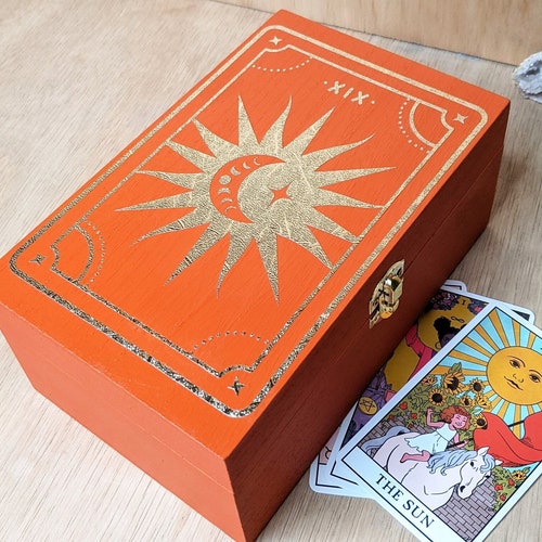 Wood Box for Crystal Storage Tarot Card Box Wooden Tarot - Etsy
