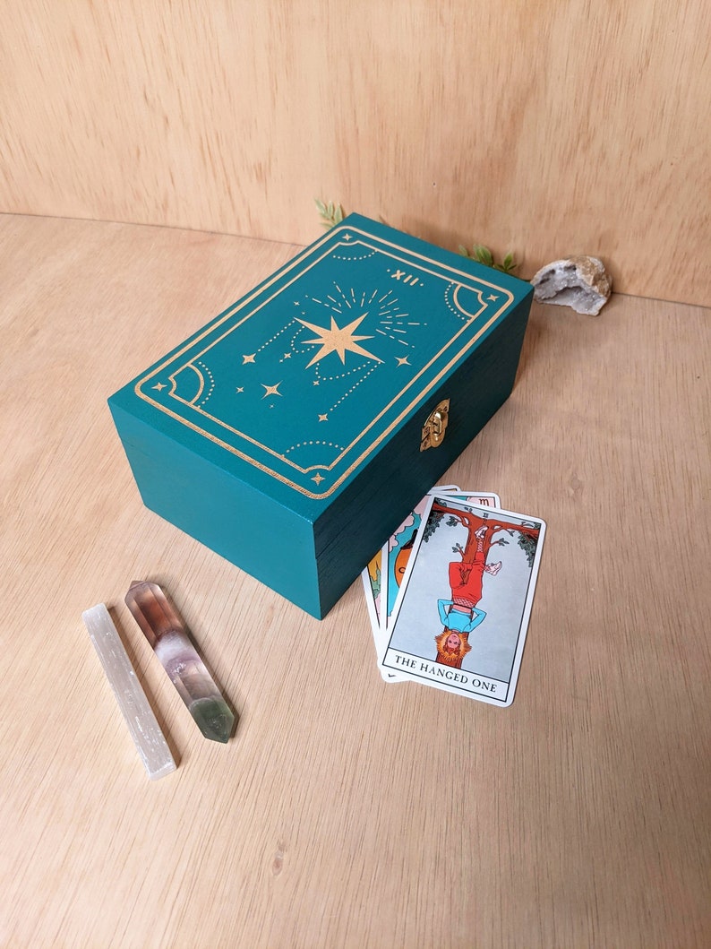 Wood Box for Crystal Storage Tarot Card Box Wooden Tarot - Etsy