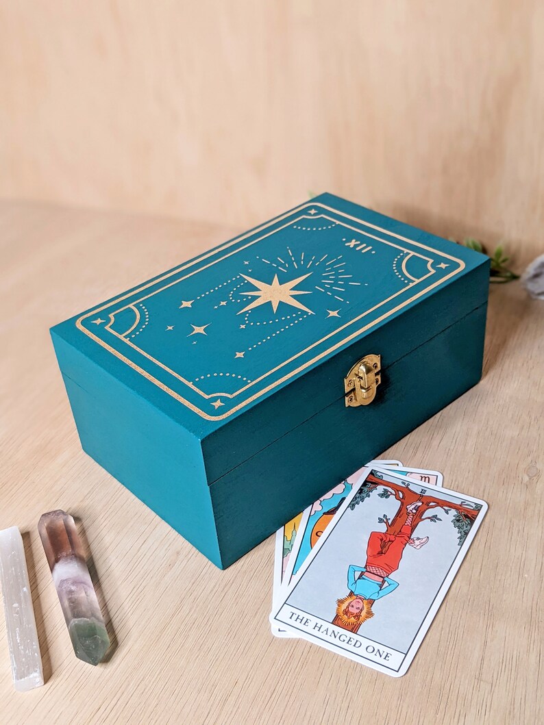 Wood Box for Crystal Storage Tarot Card Box Wooden Tarot - Etsy