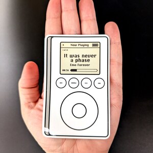 It Was Never a Phase Sticker, Ipod Classic Sticker, Still Emo Sticker ...