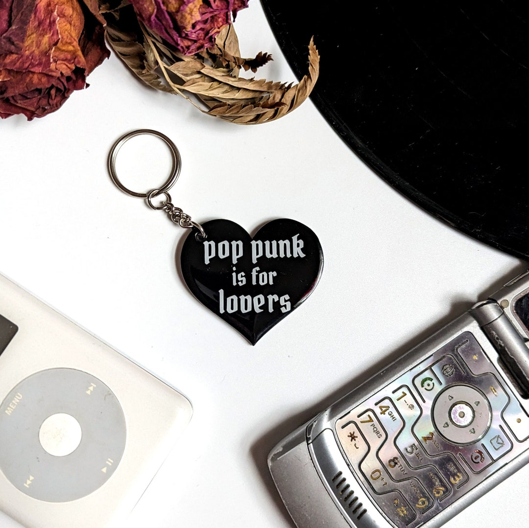 Pop Punk is for Lovers Keychain, Pop Punk Gifts, Valentine's Day Gift ...