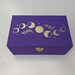 MOON PHASE Wood Box Tarot Card Box Altar Storage Crescent - Etsy