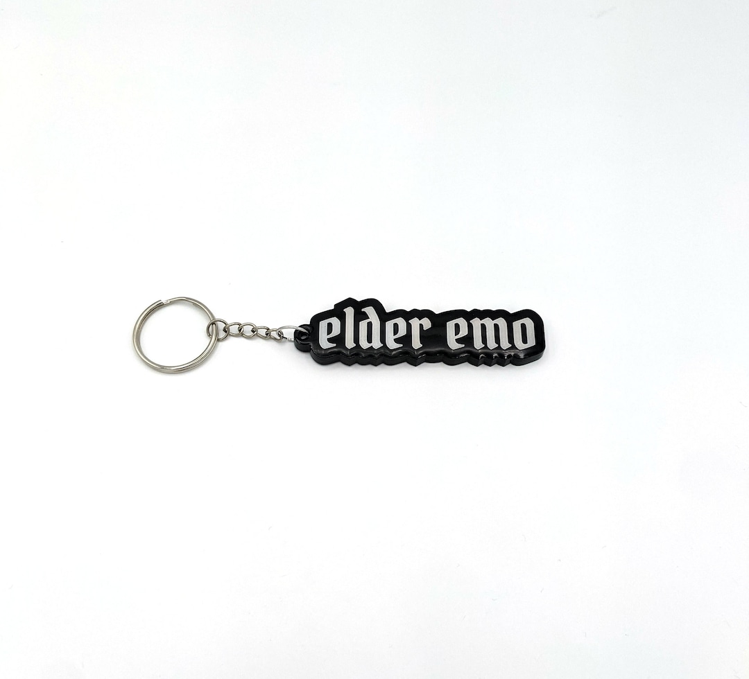 Elder Emo Keychain, Acrylic Keychain Unique, Retired Emo Kid, Emo Music ...