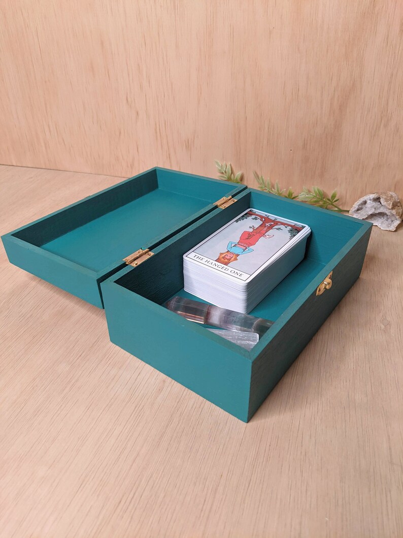 Wood Box for Crystal Storage Tarot Card Box Wooden Tarot - Etsy