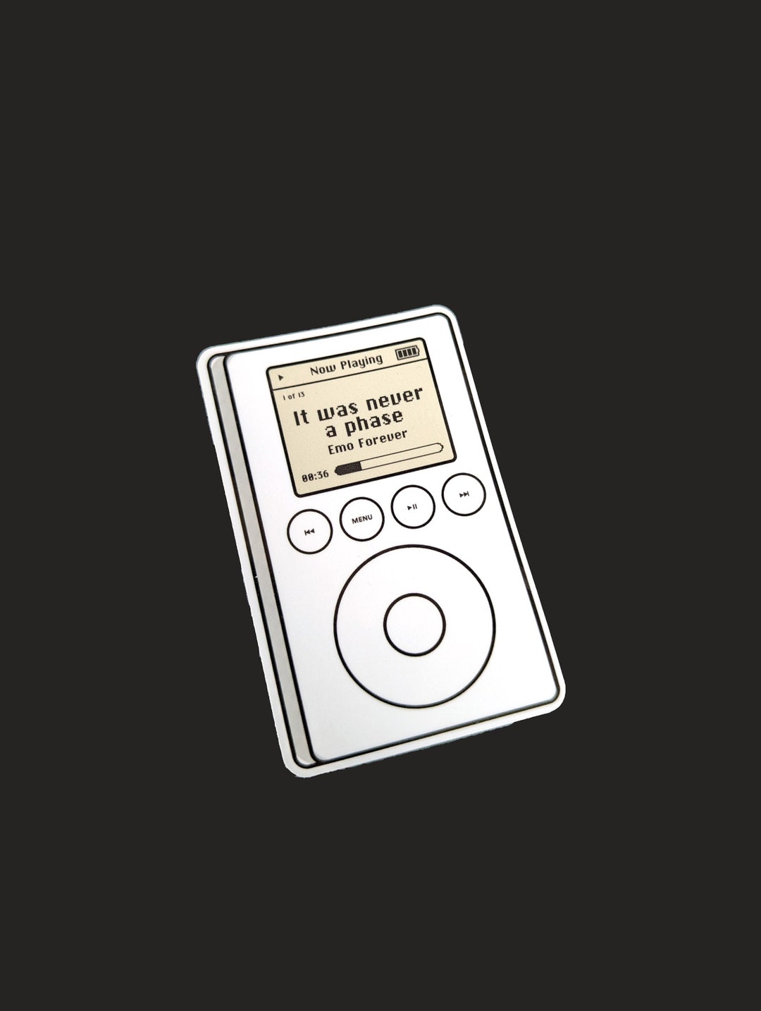 It Was Never a Phase Sticker, Ipod Classic Sticker, Still Emo Sticker ...