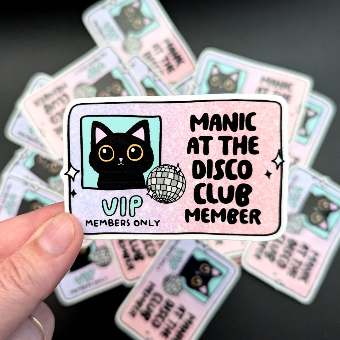 Manic at the Disco Decal, Bipolar Sticker, Mental Health Stickers Funny ...