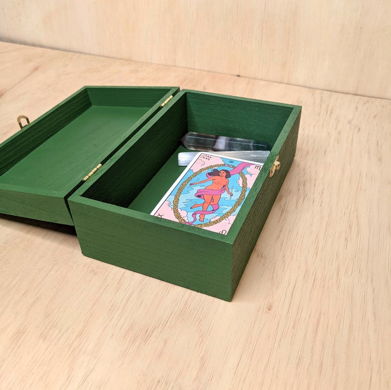 Tarot Card Box Wooden Tarot Card Deck Holder Wood Box for - Etsy