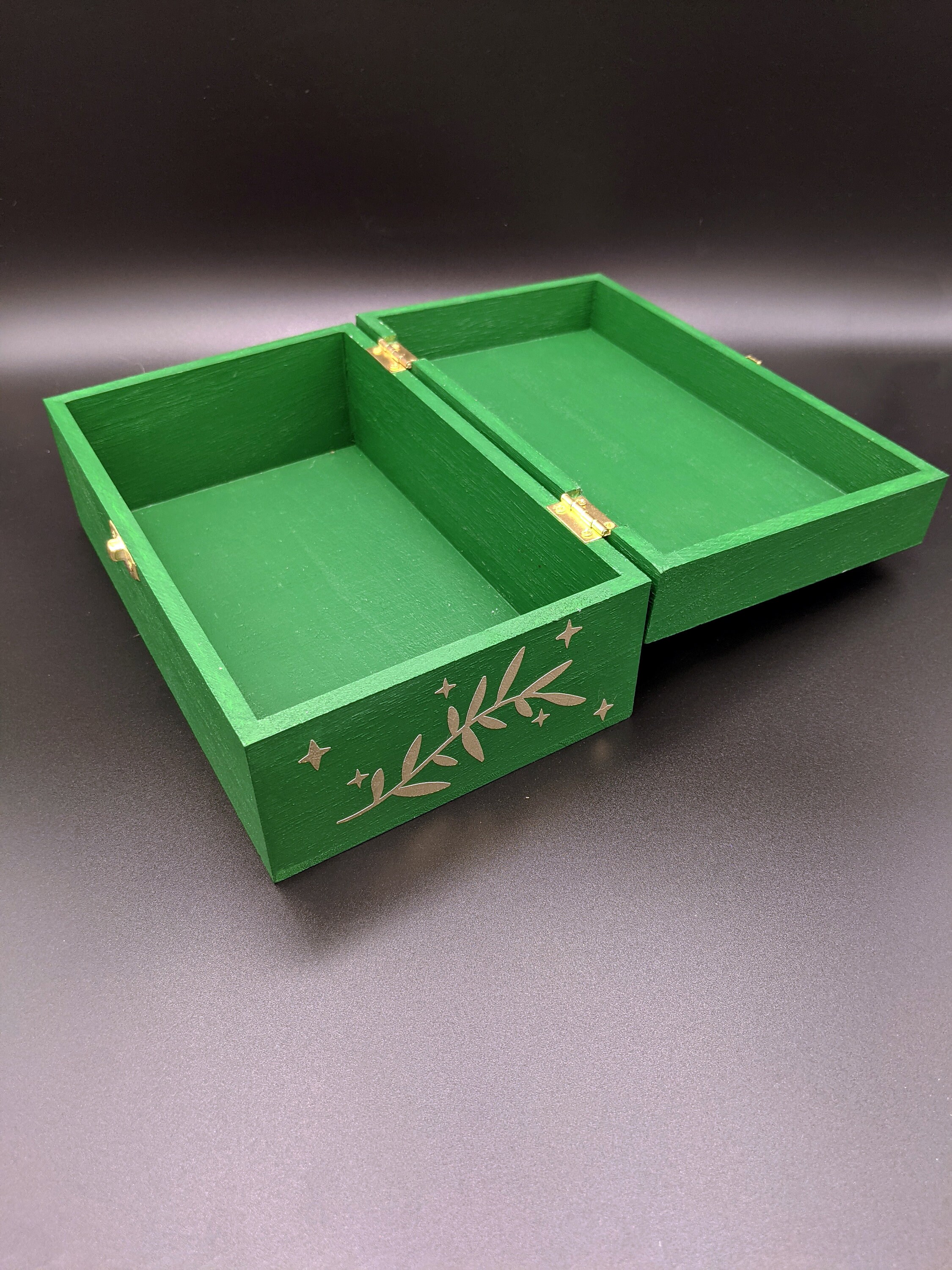 MOON PHASE Wood Box Tarot Card Box Altar Storage Crescent | Etsy