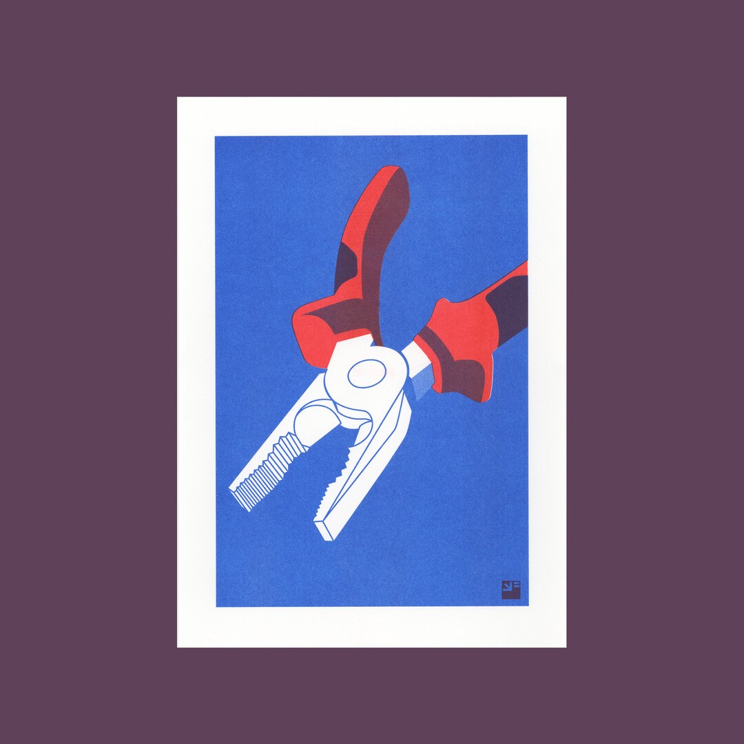 A4 Risograph Print Combination Pliers, From the Extra Ordinary Series ...