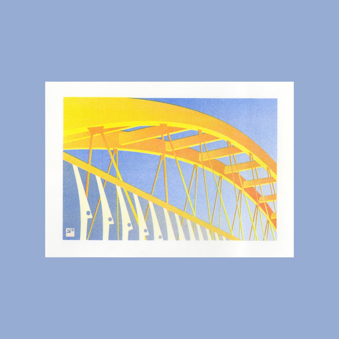 A4 Risograph the Yellow Bridge From the Series: Utrecht Portraits of a ...