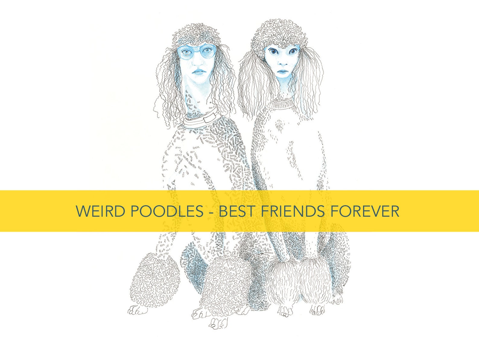 Weird Poodles Series of Pen Drawings of Weird & Wonderful - Etsy