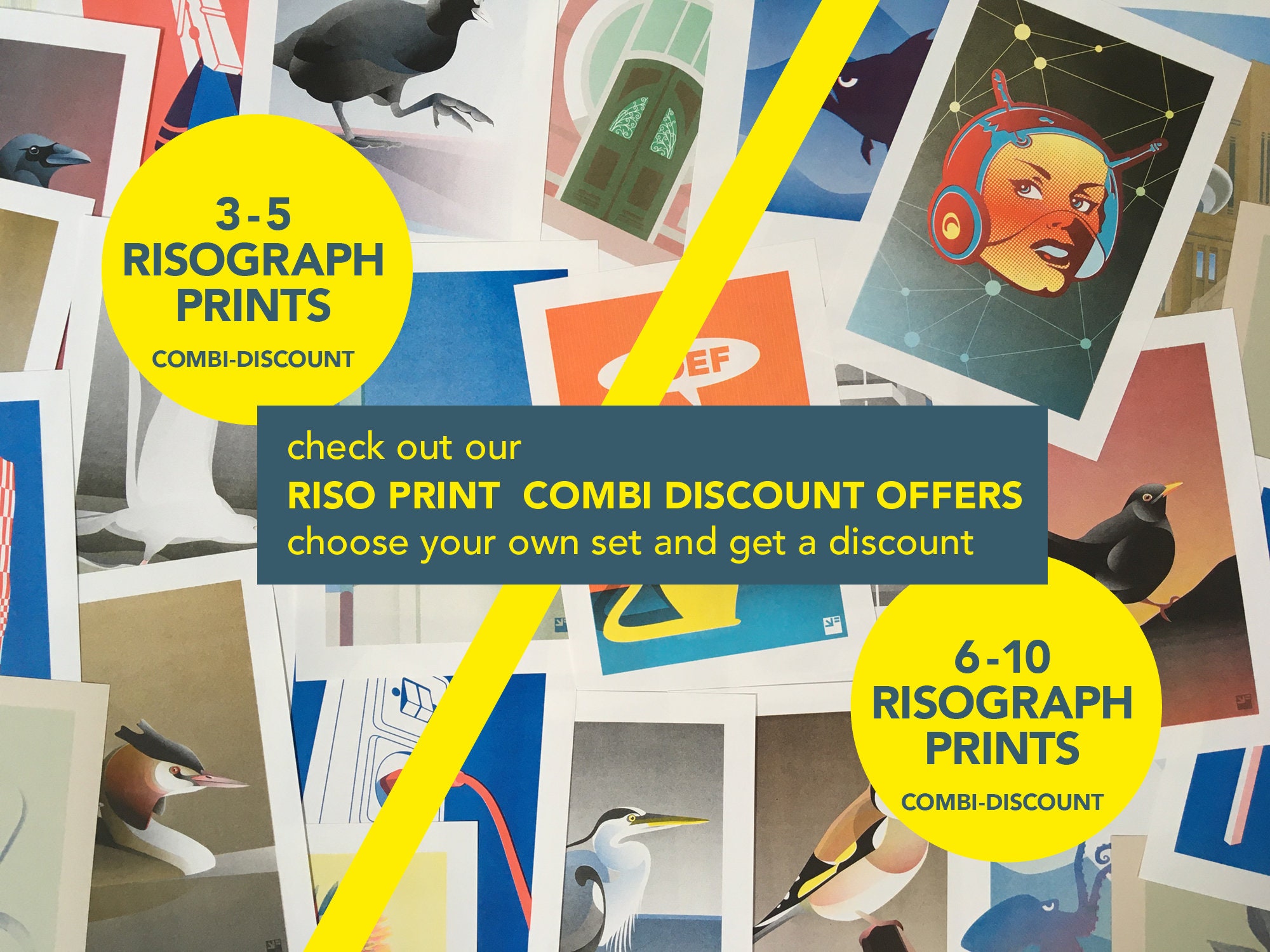 A4 Risograph Print Paper Clamp, From the Extra Ordinary Series 2 Color ...