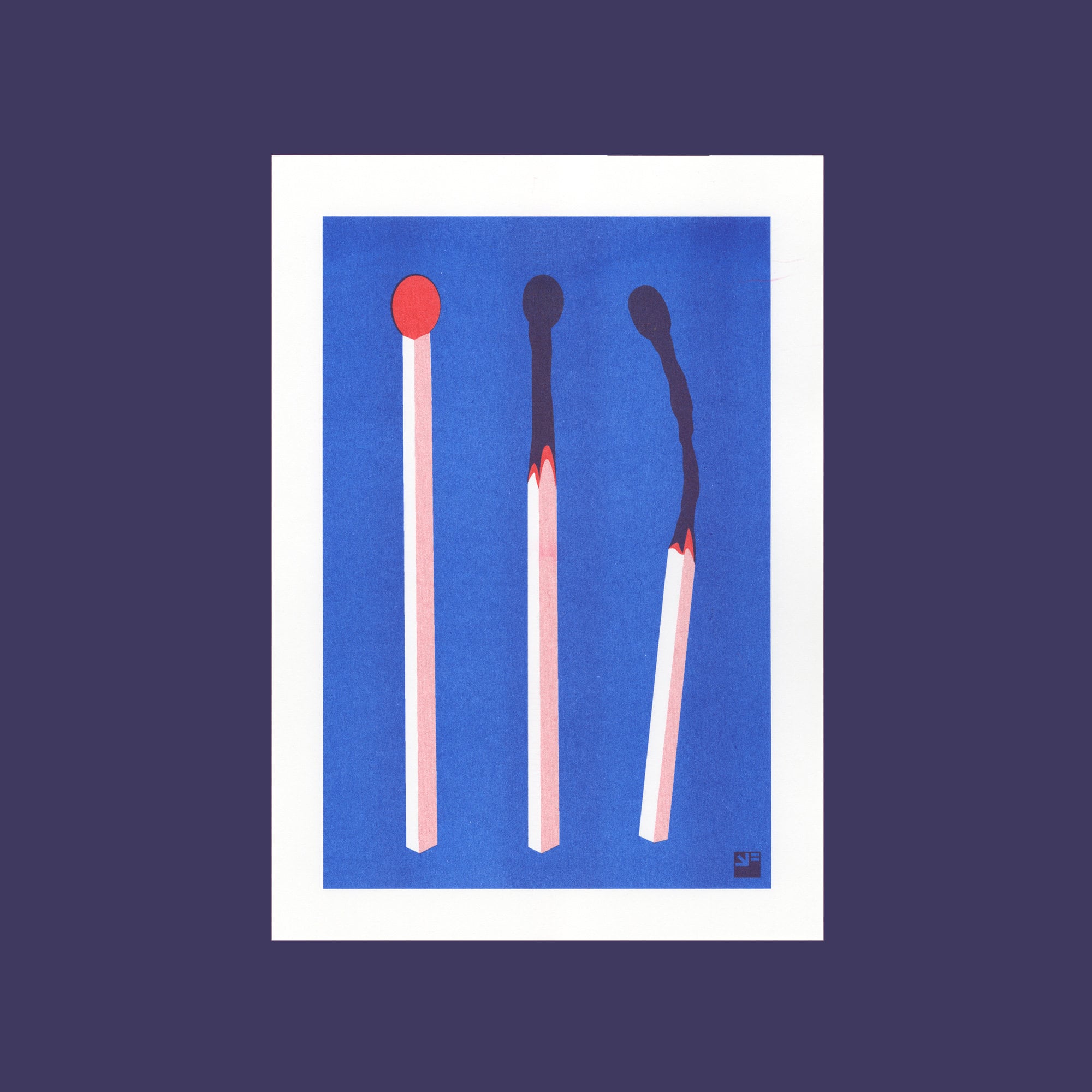 A4 Risograph Print Matches, From the Extra Ordinary Series | 2 Color ...