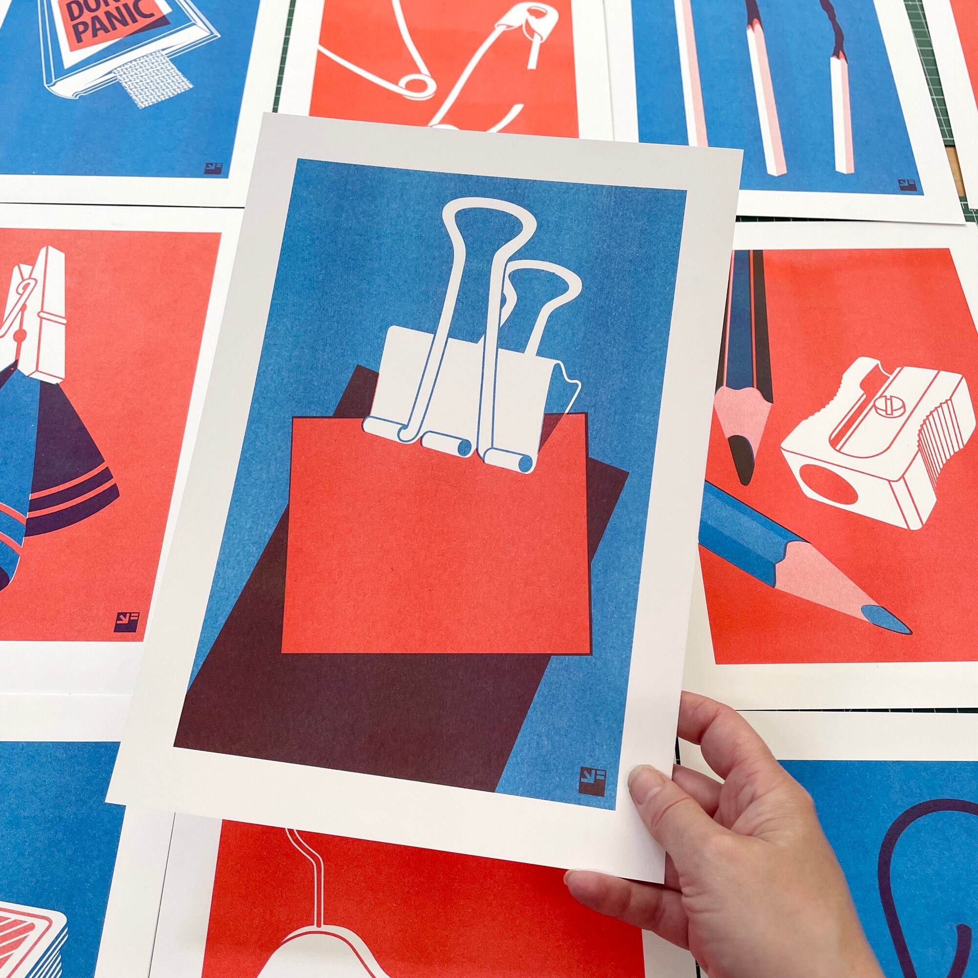 A4 Risograph Print Paper Clamp, From the Extra Ordinary Series 2 Color ...