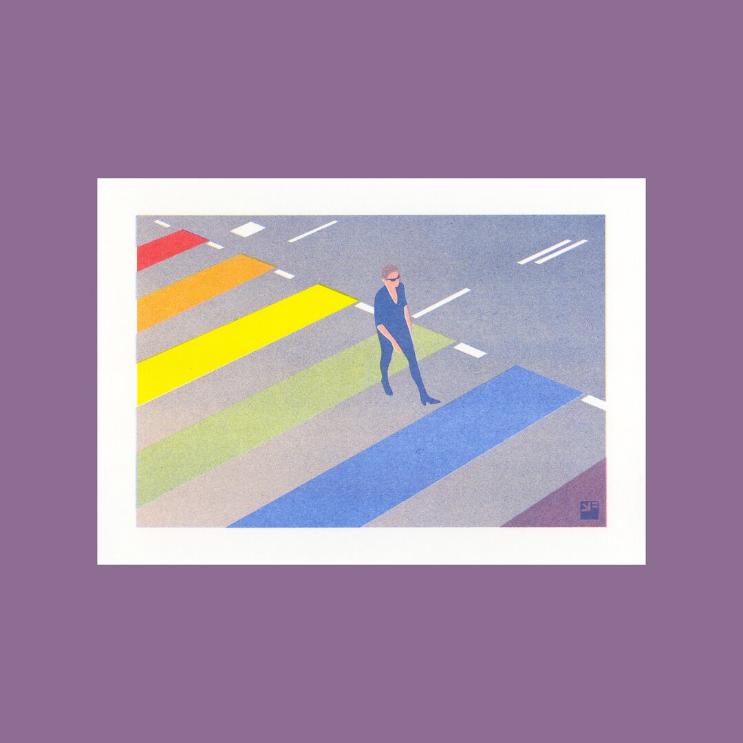 A4 Risograph the Rainbow Crossing | From the Series: Utrecht ...