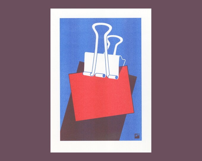A4 Risograph Print Paper Clamp, From the Extra Ordinary Series 2 Color ...