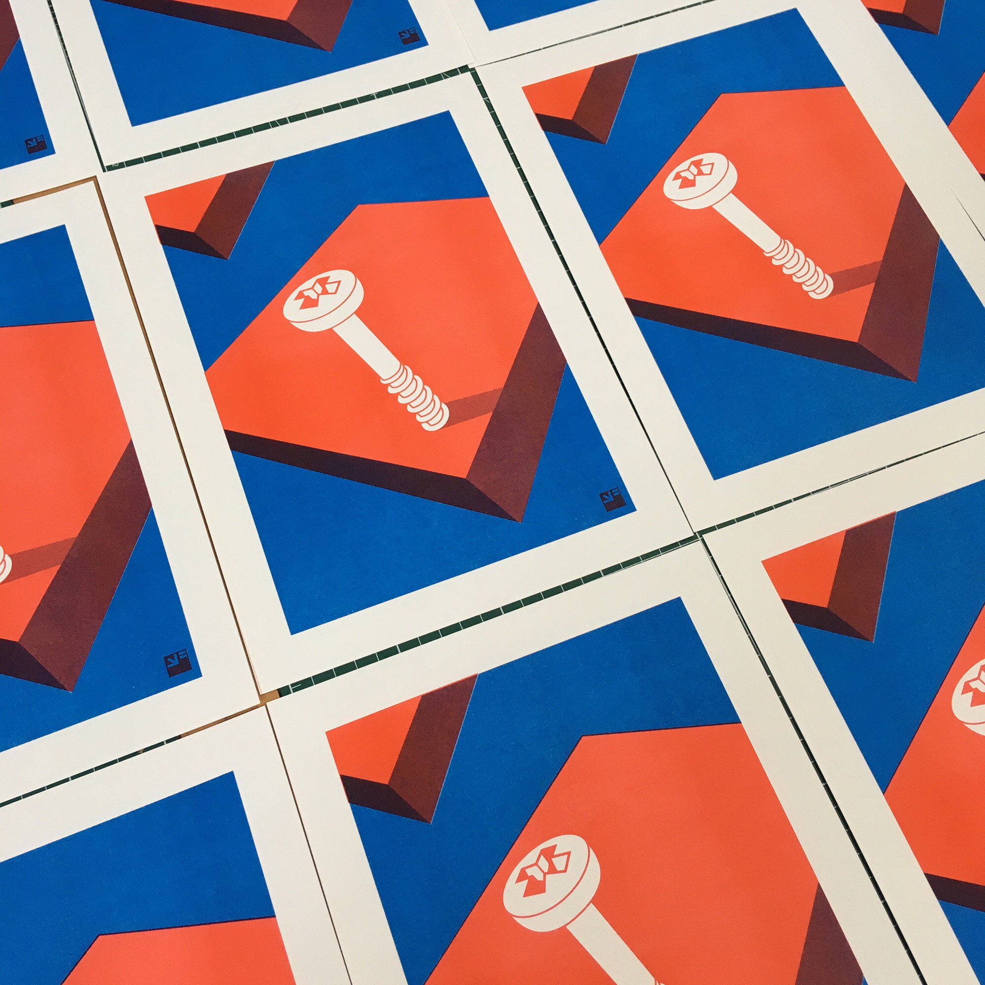A4 Risograph Print Screw, From the Extra Ordinary Series | 2 Color Riso ...