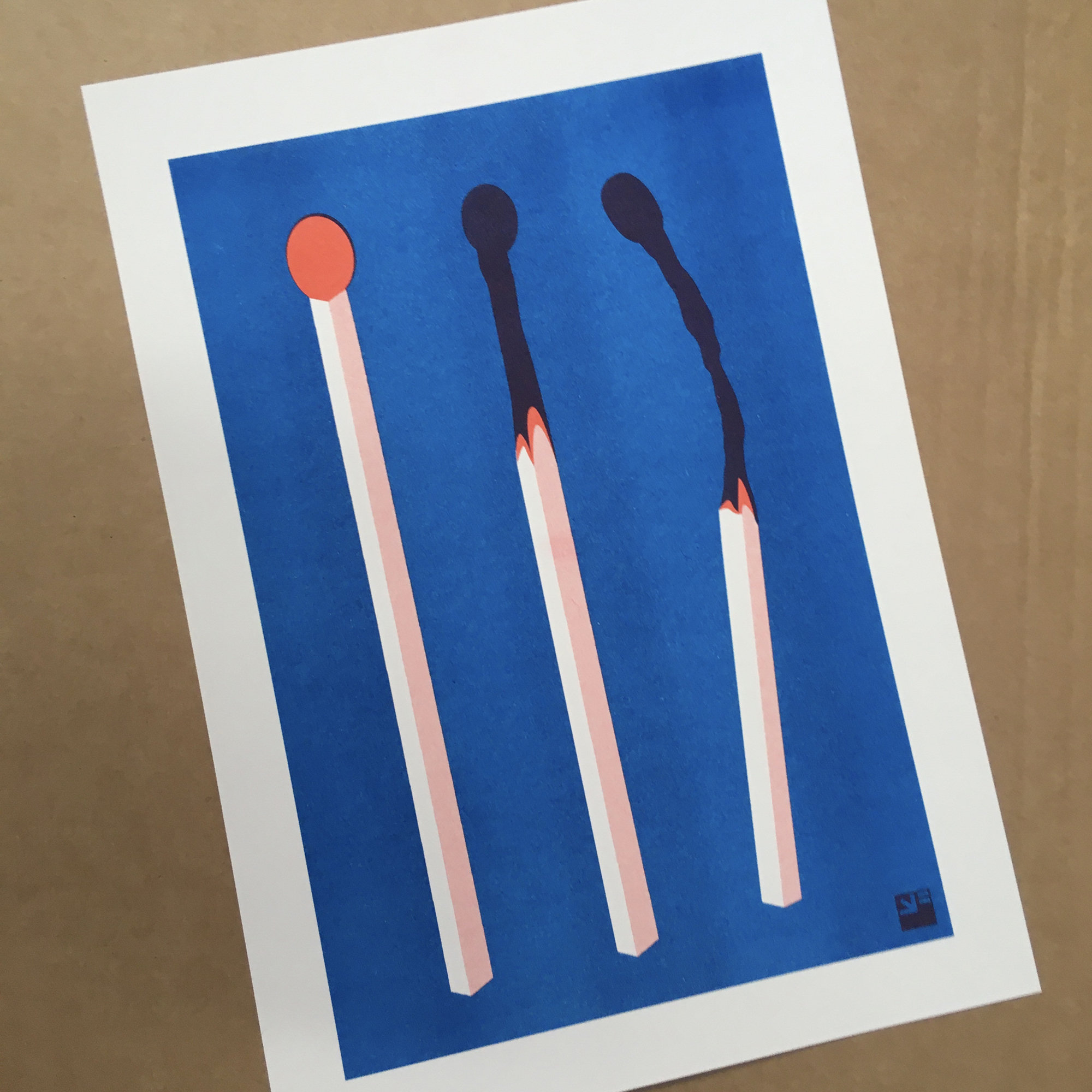 A4 Risograph Print Matches From the Extra Ordinary Series 2 - Etsy