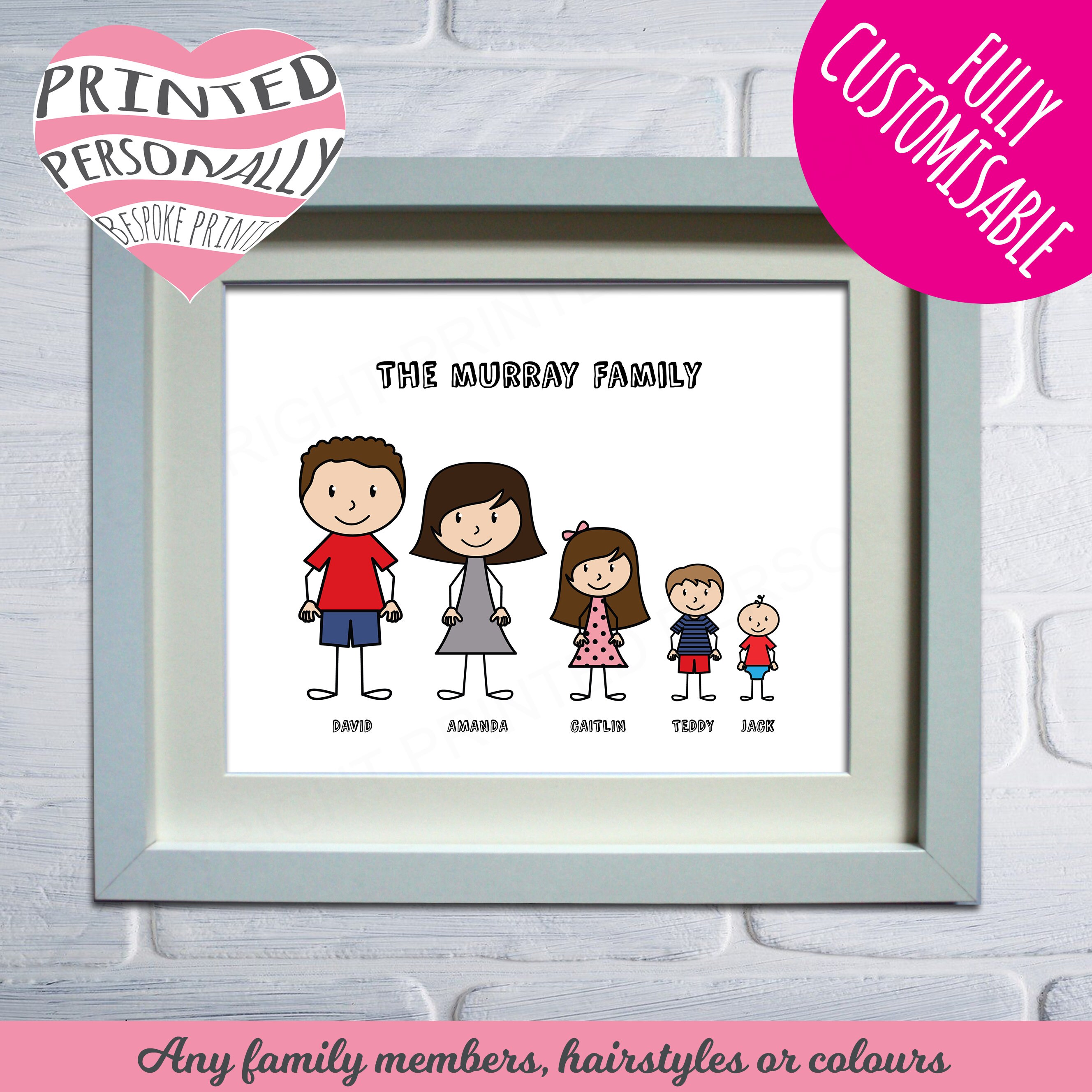 Personalised Family Print Housewarming Gift Family Print - Etsy