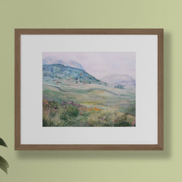 Crested Butte Watercolor - Etsy