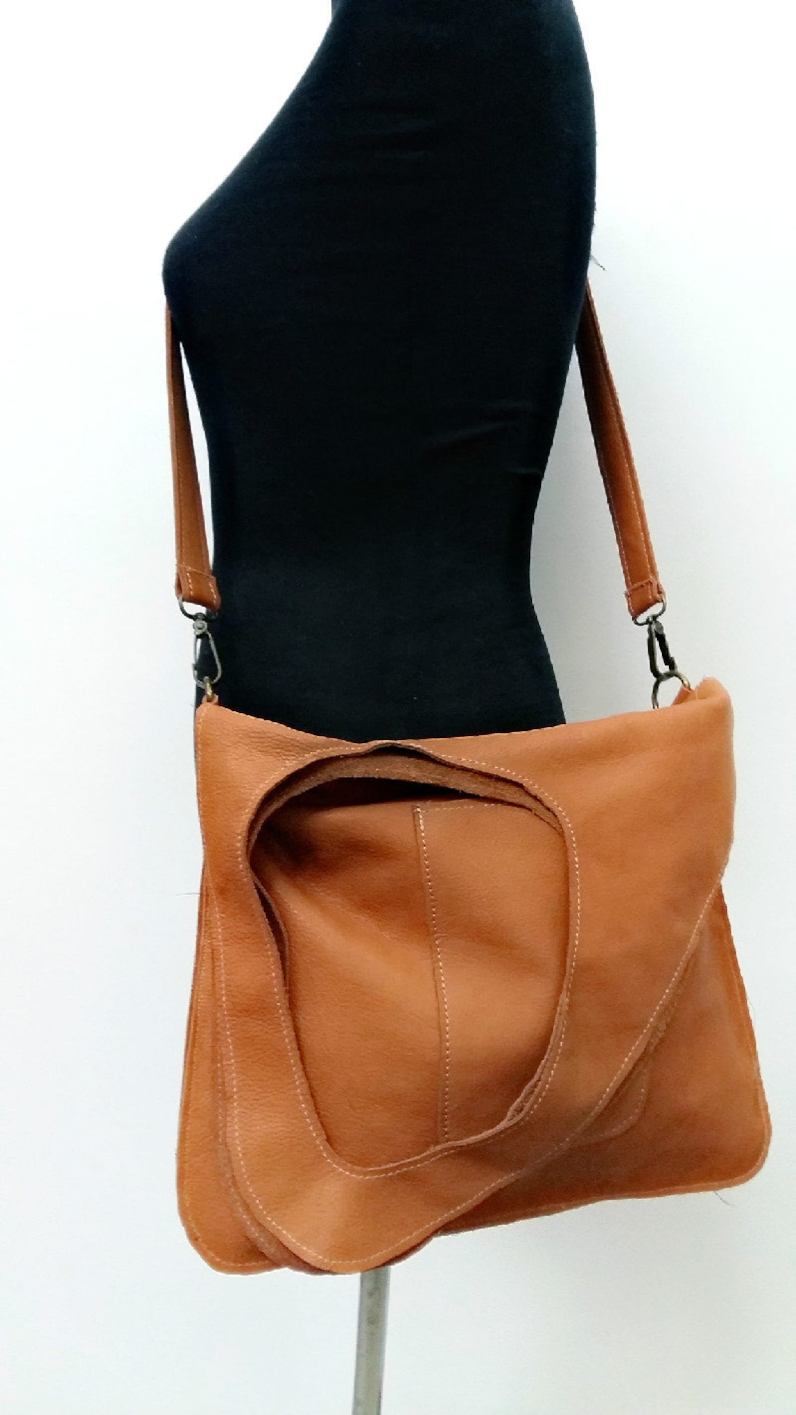 ORIGINAL FLAT HANDBAG- Minimalist Leather Bag-tote Leather Bag ...