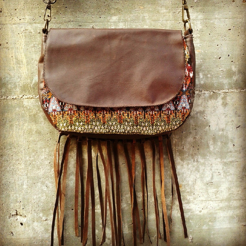 FRINGED BOHO BAG- Ethnic Messenger Bag- Boho-chic Small Bag- Hippy ...