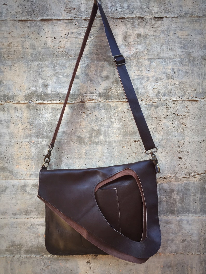ORIGINAL FLAT HANDBAG Minimalist Leather Bag-tote Leather - Etsy