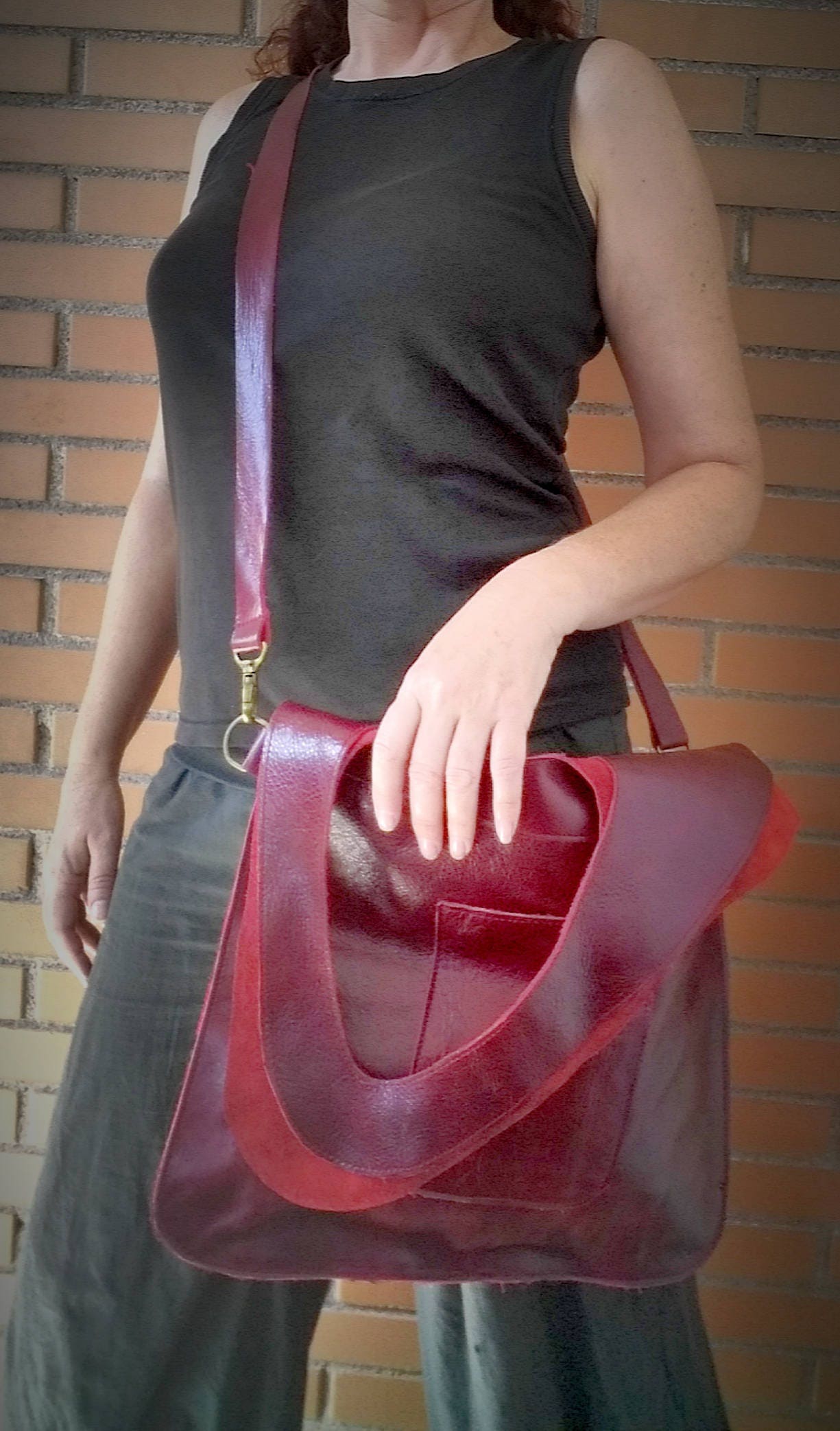 MINIMALIST PRACTICAL BAG-Tote Leather Bag shoulder leather bag ...