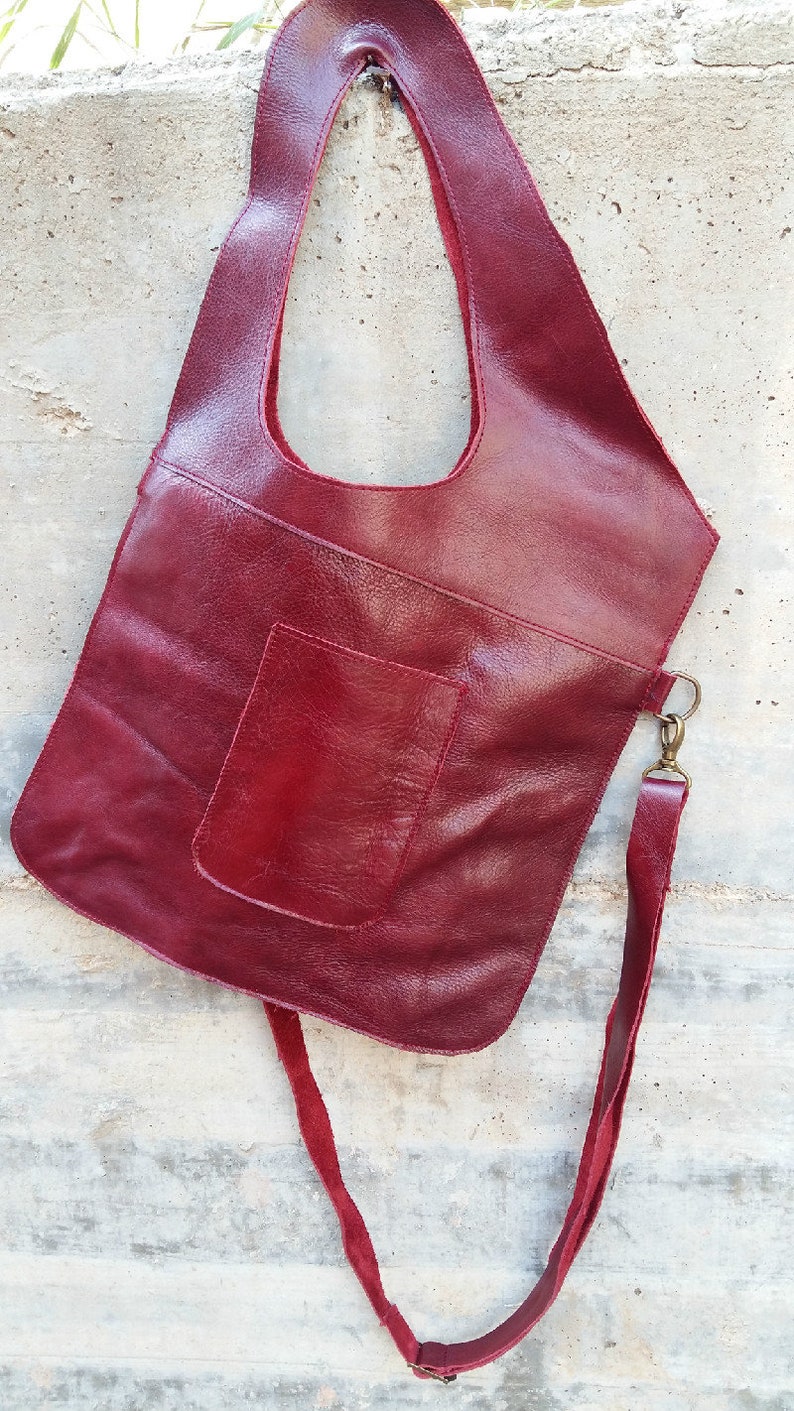 ORIGINAL FLAT HANDBAG Minimalist Leather Bag-tote Leather - Etsy