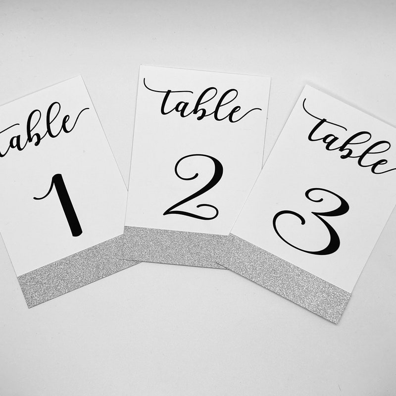 Glitter Table Number - Etsy
