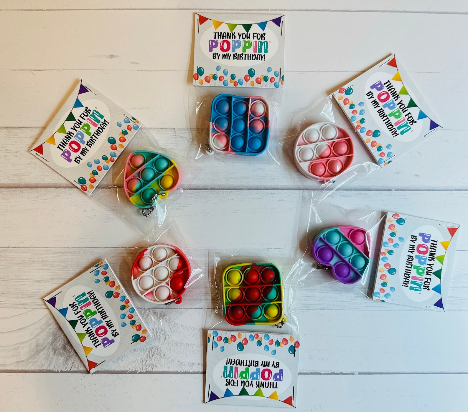 Pop It Party Favor // Mini Pop It Fidget Toy Gift // Birthday Party ...