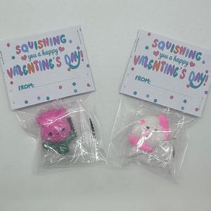 Cute Squishy Valentines // Classroom Exchange Valentines // Mochi ...