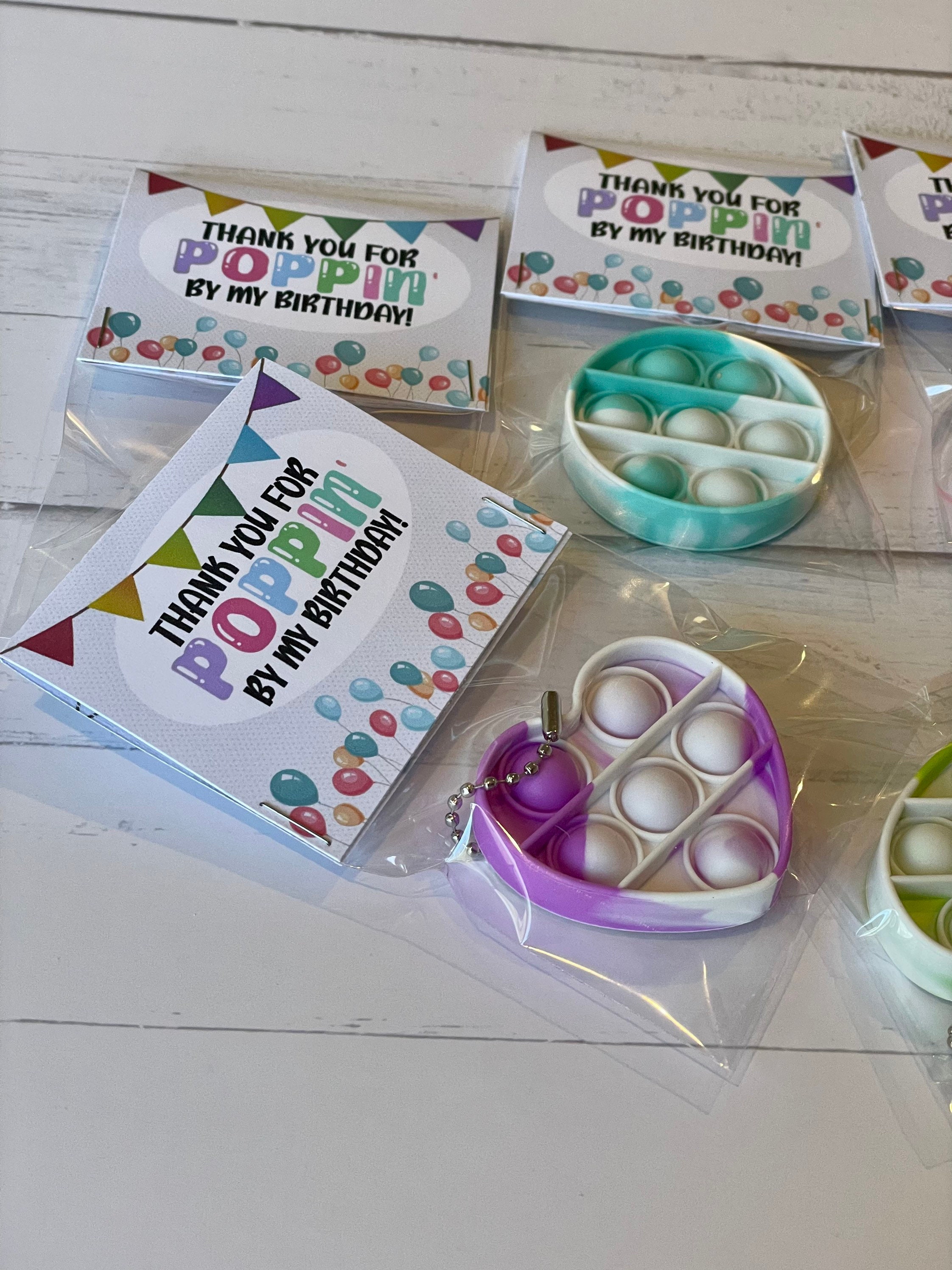 Pop It Party Favor // Mini Pop It Fidget Toy Gift // Birthday - Etsy