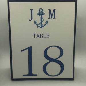 Nautical Themed Wedding Table Number Tents, Beach Themed Wedding Tent ...