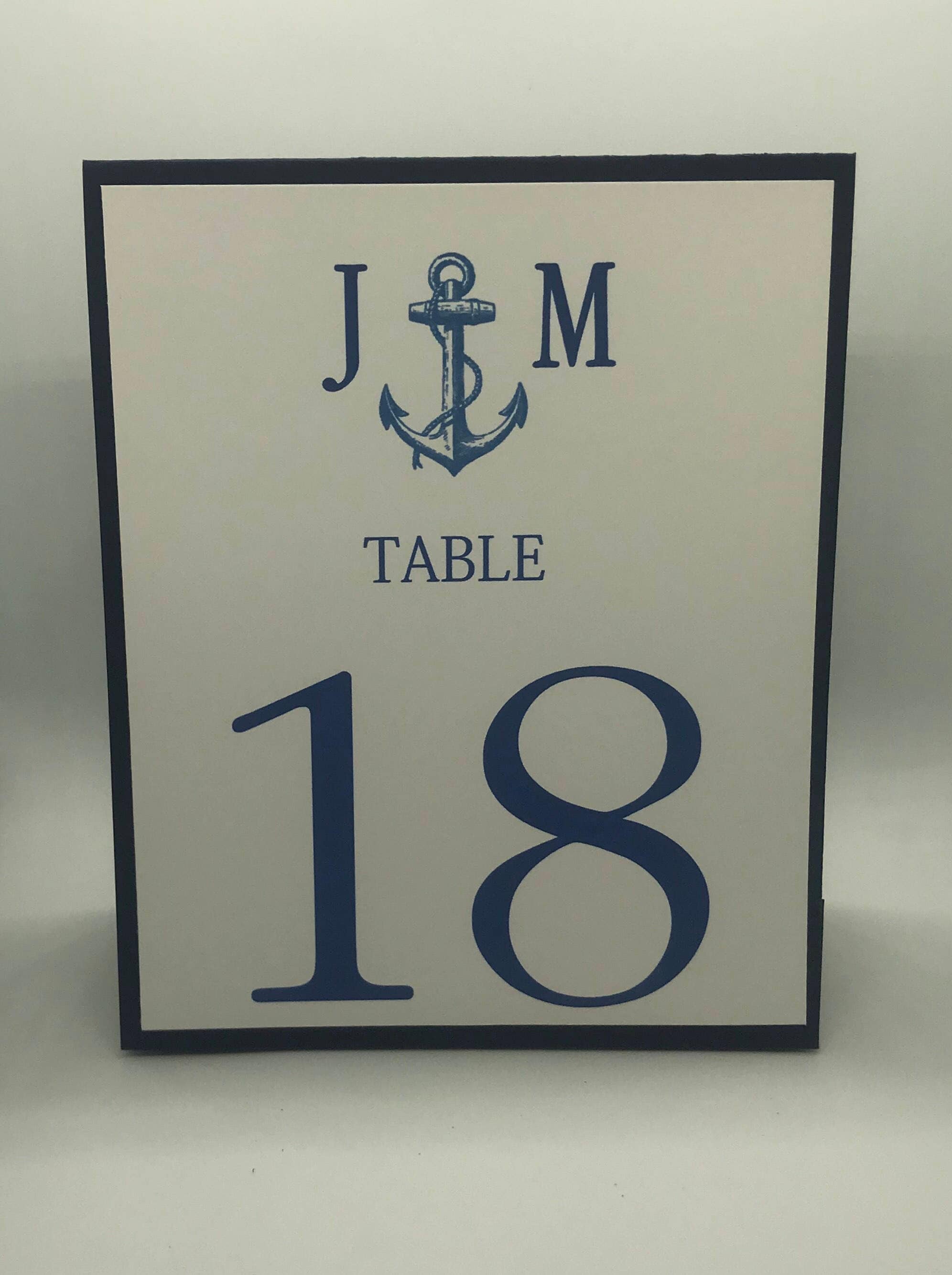 Nautical Themed Wedding Table Number Tents Beach Themed | Etsy