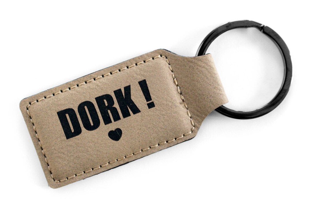 Customizable Faux Leather Message Key Ring, Available in Five Colors ...