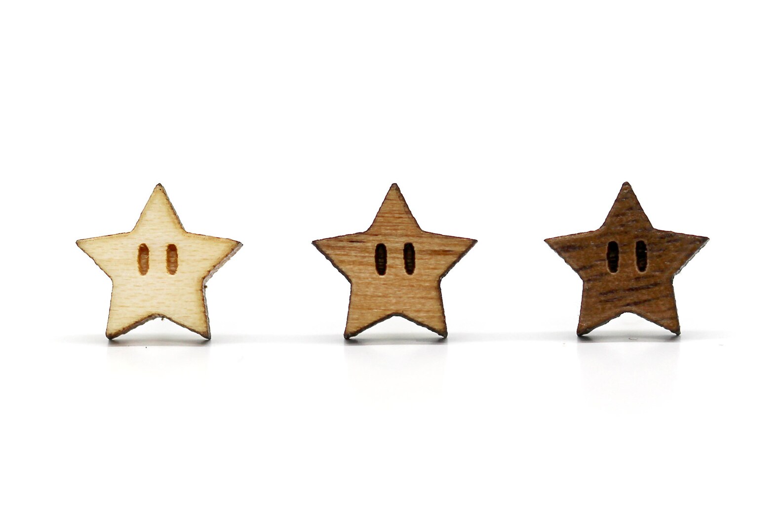 Mario Star Jewel Video Game Character. Earrings Wooden - Etsy