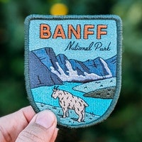 Iron-on Patch - Banff Patch - Banff National Park - Bear Patch - Retro ...