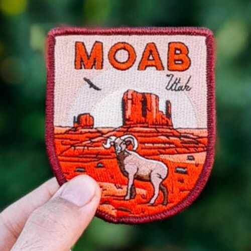 Moab Full Embroidered Illustrated Iron-on Patch - Etsy
