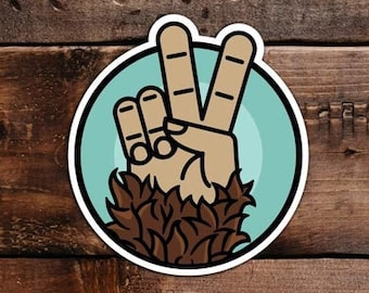 Bigfoot Peace Sign Decal - Etsy
