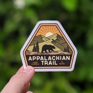 Appalachian Trail Sticker , National Park Decal Waterbottle, Laptop ...