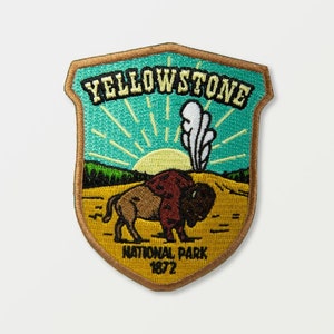 Yellowstone National Park Full Embroidered Illustrated Iron-on Patch - Etsy