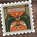 Mothman Cryptid Stamp Waterproof and Weather Resistant Vinyl Sticker - Etsy
