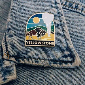 Yellowstone National Park Enamel Pin , National Park Accessories, Gift ...