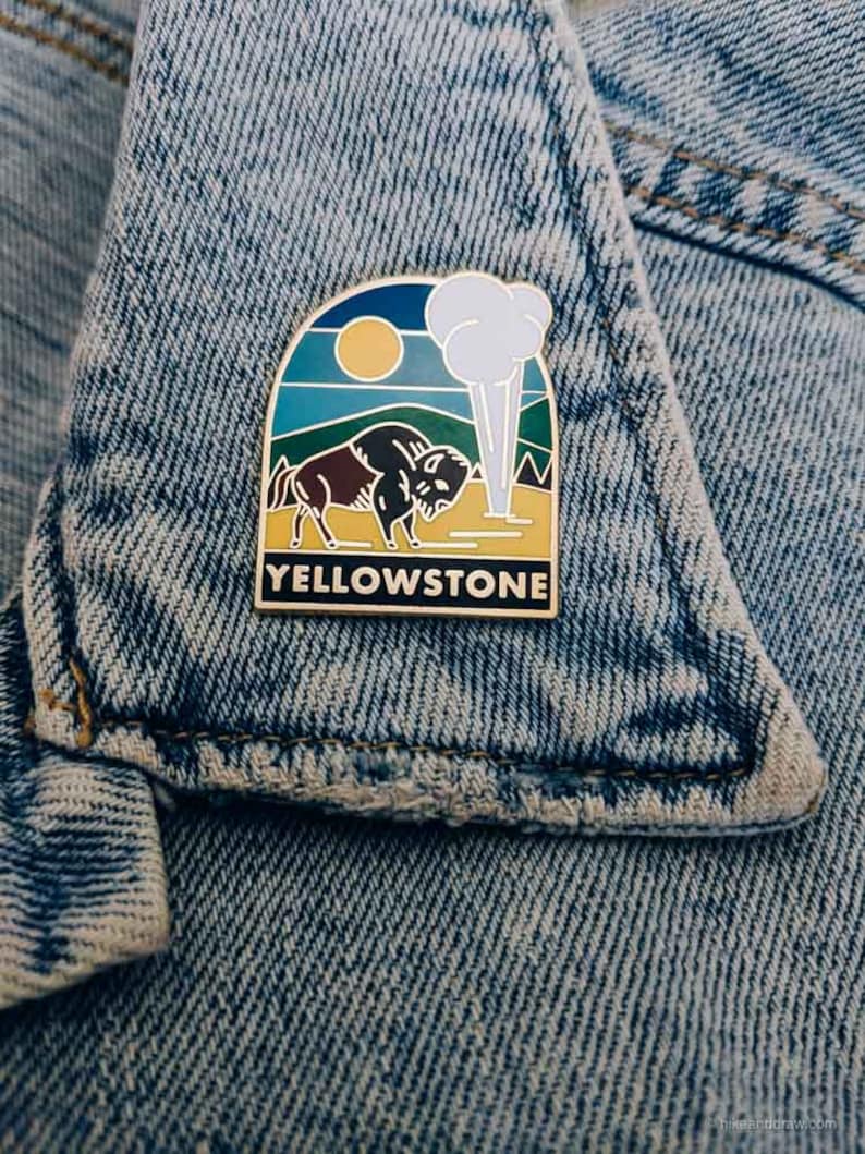 Yellowstone National Park Enamel Pin National Park | Etsy